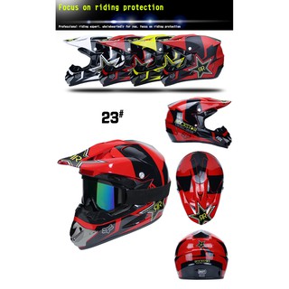 Motorcycle full face helmet off-road helmet | Shopee Philippines