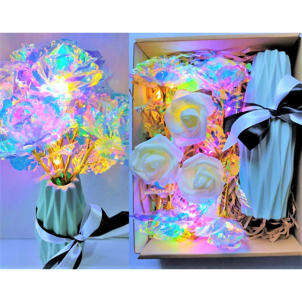 𝐆𝐚𝐥𝐚𝐱𝐲 𝐑𝐨𝐬𝐞 𝐋𝐢𝐠𝐡𝐭𝐬 𝐰/ 𝐕𝐚𝐬𝐞 𝐒𝐞𝐭 𝐄𝐧𝐜𝐡𝐚𝐧𝐭𝐞𝐝 𝐑𝐨𝐬𝐞 𝐋𝐢𝐠𝐡𝐭𝐬 𝐒𝐮𝐫𝐩𝐫𝐢𝐬𝐞 𝐆𝐢𝐟𝐭𝐬 ...