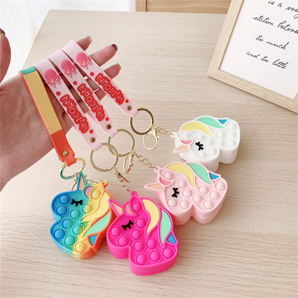 PRIS.PH Pop It Keychain fidget toys Unicorndesign | Shopee Philippines