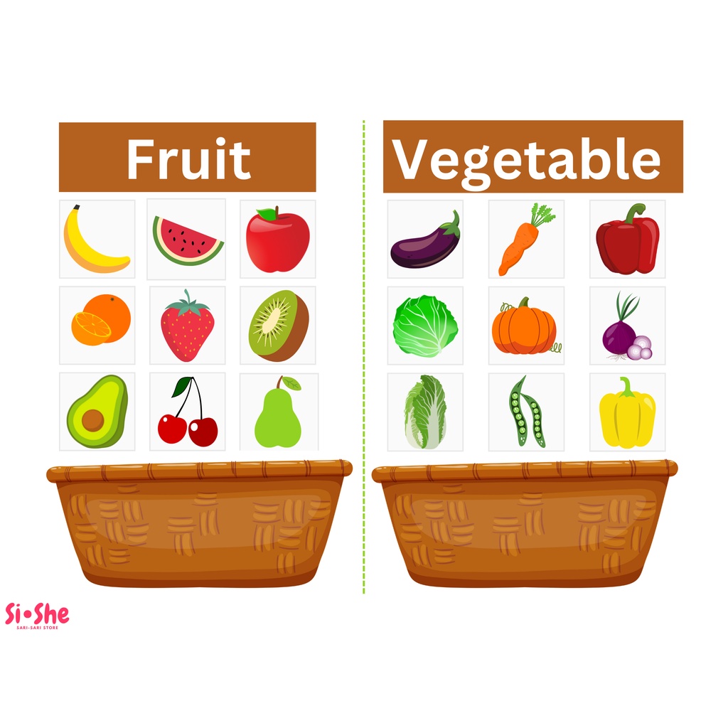 Fruits and Vegetables Interactive Busy Book Fully Laminated Detachable ...
