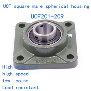 WZZG 1PCS outer spherical square bearing seat UCF201 F202 F203 F204 ...
