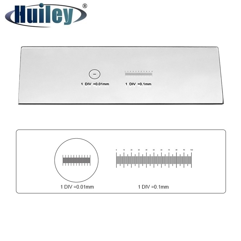 DIV 0.1 mm 0.01 mm Microscope Objective Micrometer C1 Scale Reticle ...