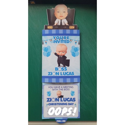 BOSS BABY PULL ME INVITATION 10pcs | Shopee Philippines