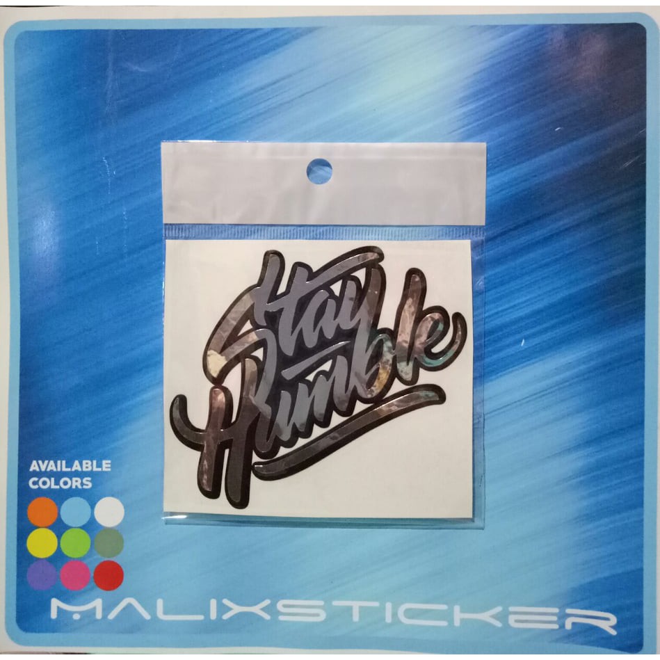 CHROME SILVER STAY HUMBLE STICKER | Shopee Philippines