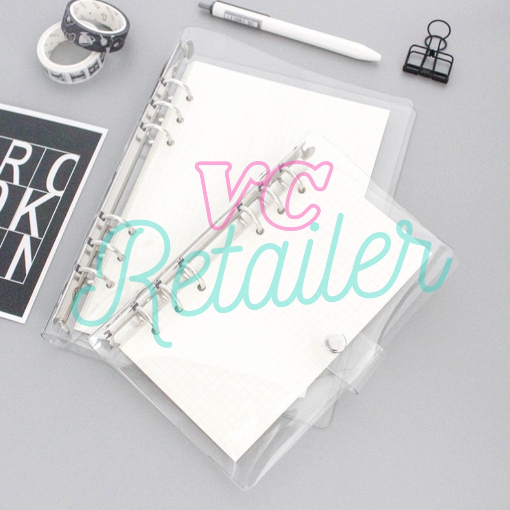 A6 6 Holes A5 20 Holes Soft Clear Binder Notebook | Shopee Philippines