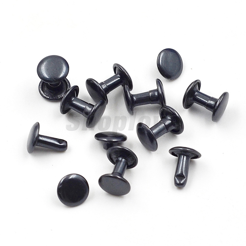 100sets 5mm, 6mm, 7mm, 8mm, 9mm, 10mm, 12mm Metal Double Cap Rivets ...