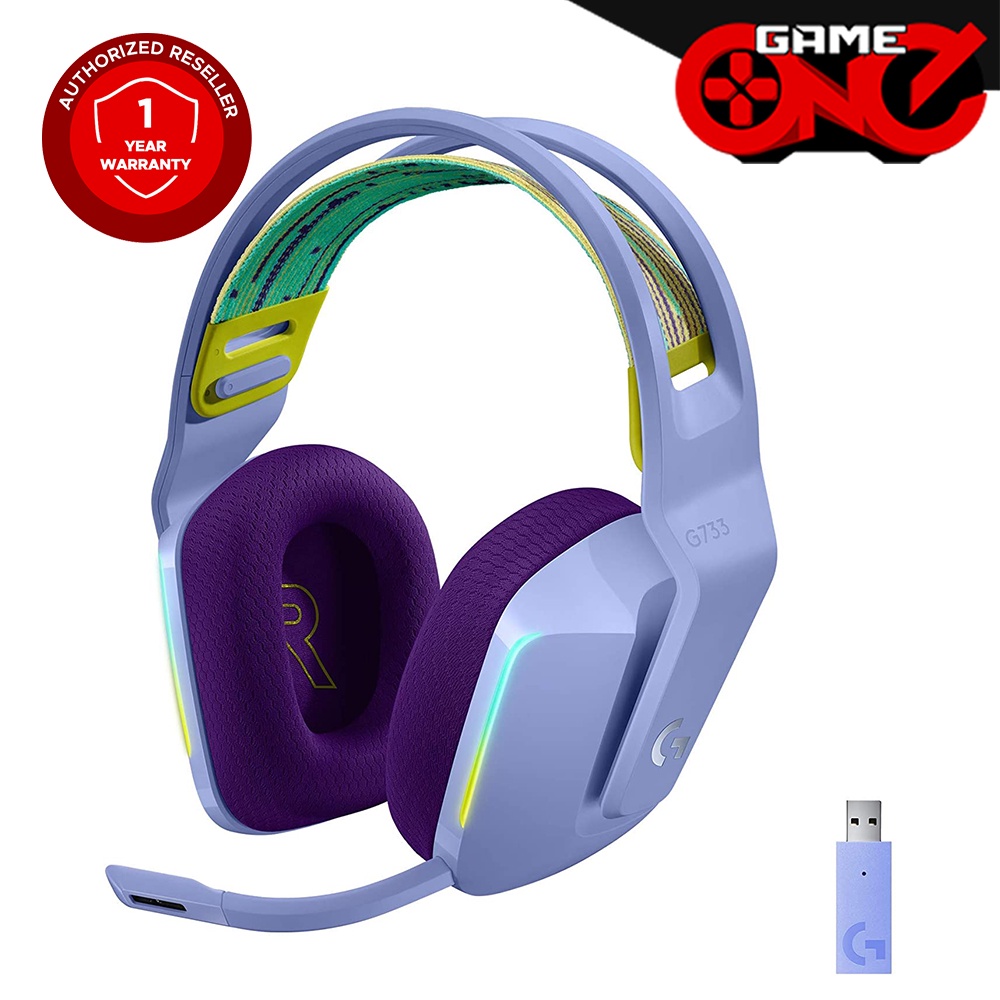 Logitech G733 Lightweight Wireless RGB Gaming Headset [Lilac] | Shopee ...