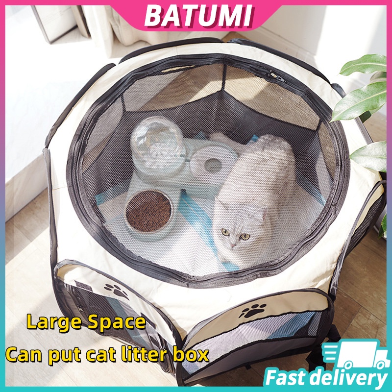 Foldable Cat Delivery Room Pet Playpen Tent Octagonal Large Capacity ...