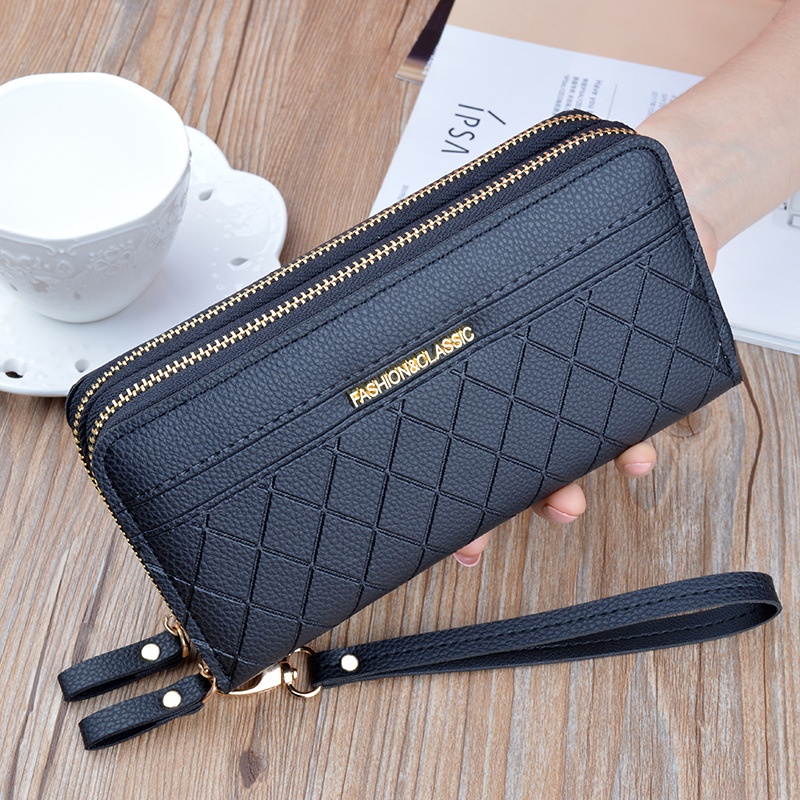 UISN Double Zipper Long Wallet for Women – Secure Storage with Dual ...