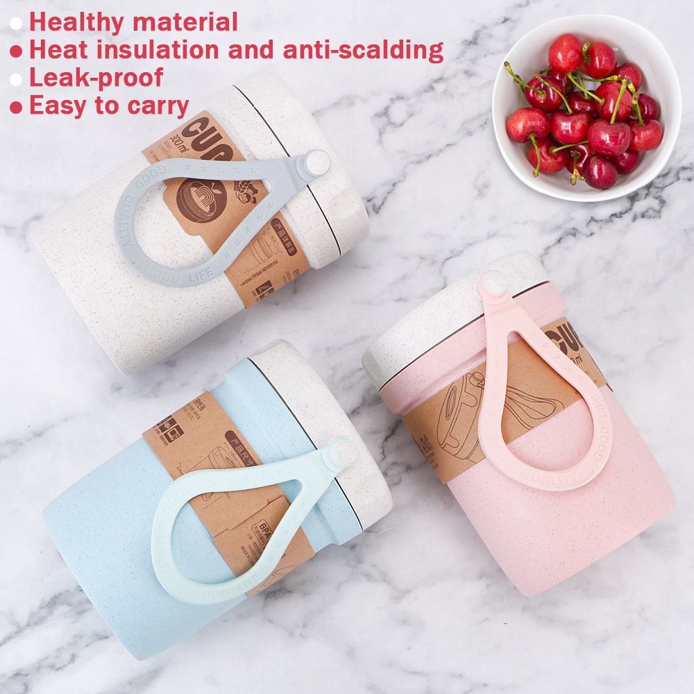Breakfast Cup Leakproof Kids Microwavable Lunchbox Sealed Food Soup ...