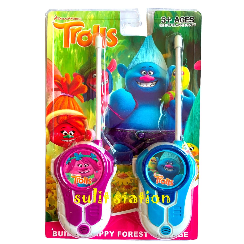 TROLLS POPPY PRETEND PLAY KIDS WALKIE TALKIE TWO WAY RADIO ...