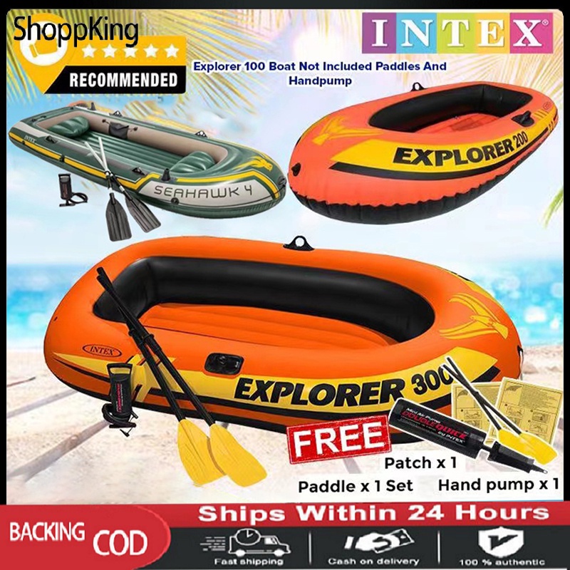 INTEX Inflatable Boat Kayak Thickened PVC Paddle Rafting Boat2/3/4/5 ...