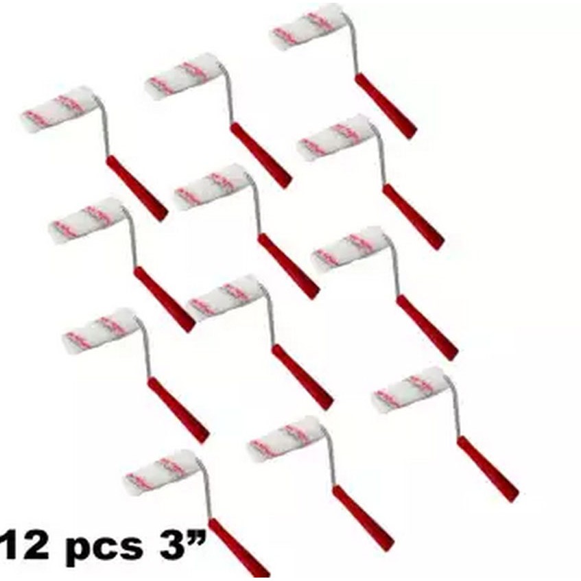 Hitech Paint Roller with handle 12 pcs 3 Inches | Shopee Philippines
