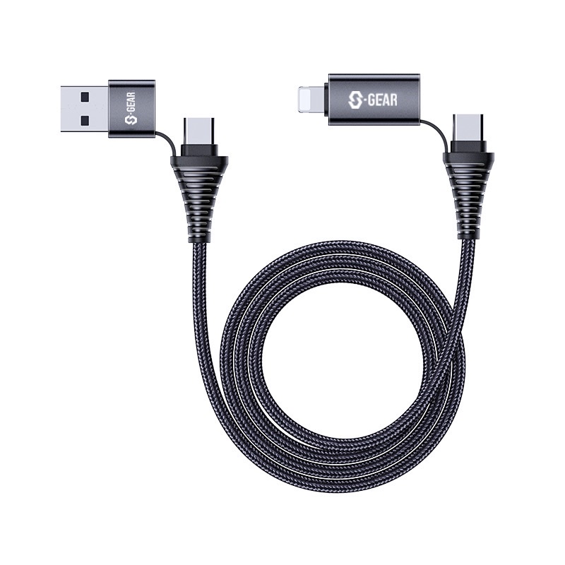 S-GEAR Cable CC002-4 in 1 Multifunction PD Fast Charge & Synce ...