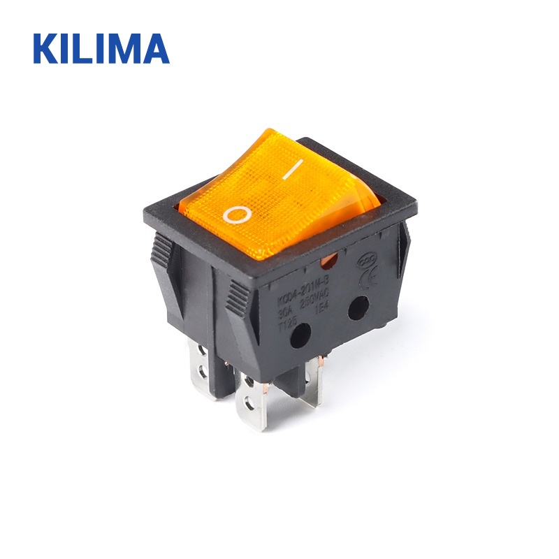 KCD4 Rocker Switch 32*25mm 30A 250V AC Welding Machine Switch 4Pin 6Pin ...