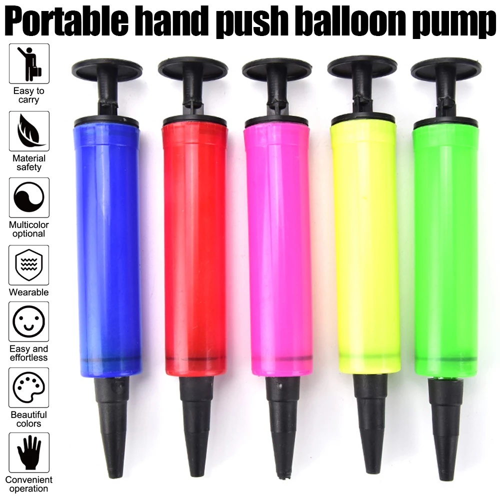 1 PCS Hand Push Balloon Inflators Portable Mini Balloon Pump Plastic ...