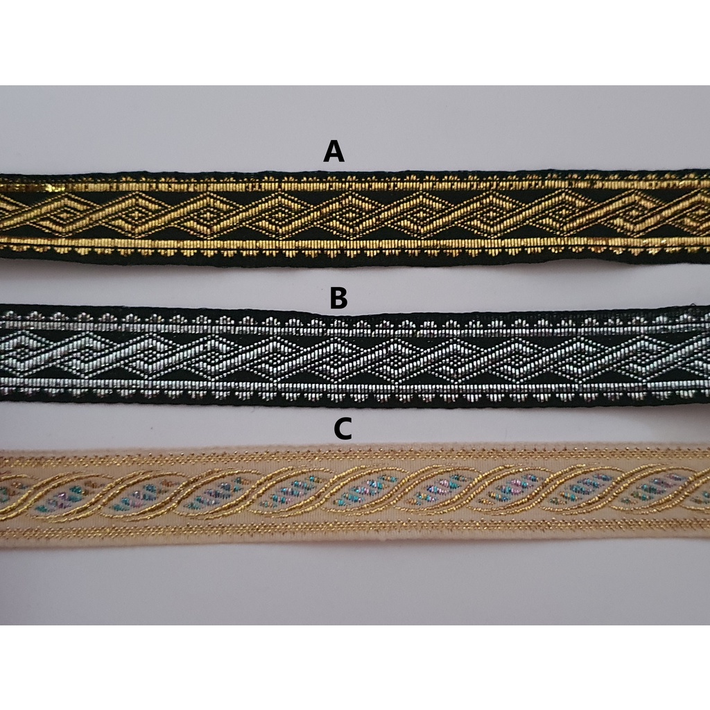 Jacquard Border Lace / Trim / Songket Ribbon Renda / Reben Songket ...