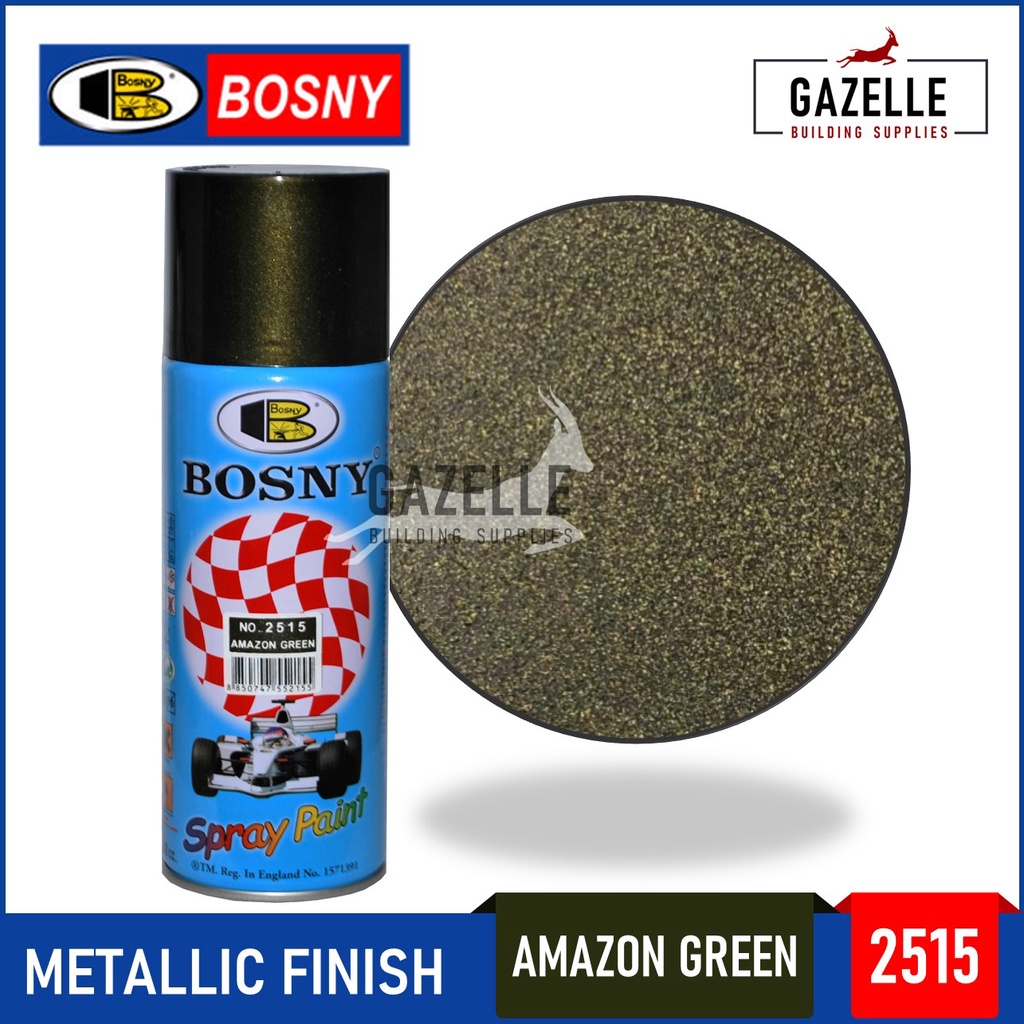 Bosny Metallic Finish Acrylic Spray Paint - 2515 Amazon Green | Shopee ...