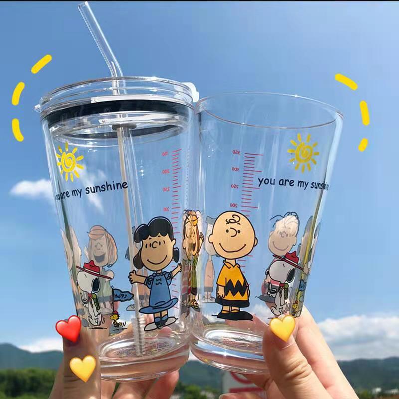 SENSI PIC#Summer cartoon glass with straw | Shopee Philippines