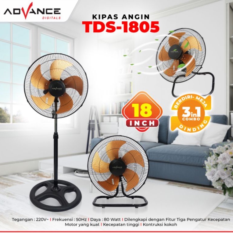 Advance fan TDS18 3in1 TDS 1805 Multifunction Tornado fan/Stand fan ...