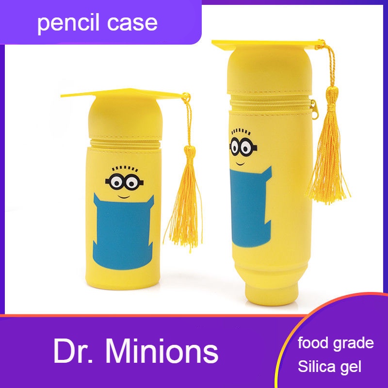 Dr. Minions Silicone Pencil Case Girls Large Capacity Pencil Case ...