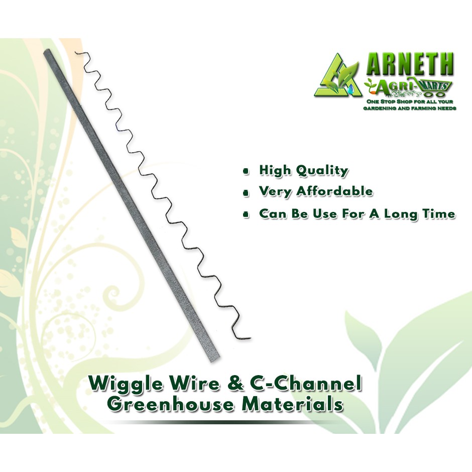 GREENHOUSE LOCK / C CHANNEL AND WIGGLE (zigzag) WIRE 1 METER LONG ...