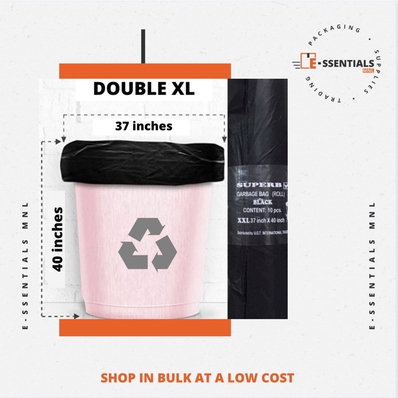 SUPERB, XXL Garbage Bag / Trash bag, Black (100 pcs) COD-ready | Shopee ...
