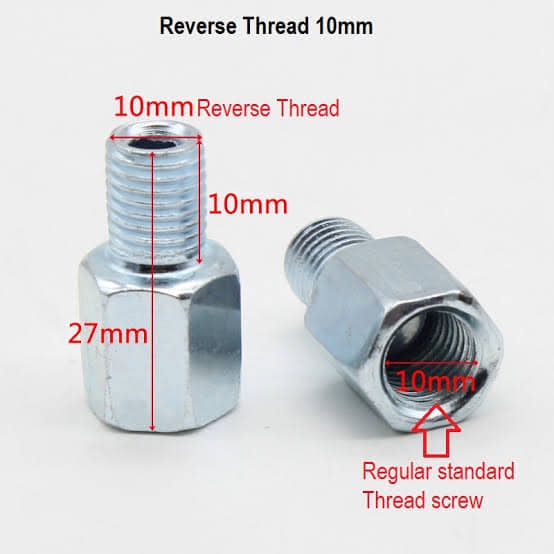 Motorcycle Side Mirror Adapter Bolts Screw Metal SUZUKI THREAD 10mm to ...