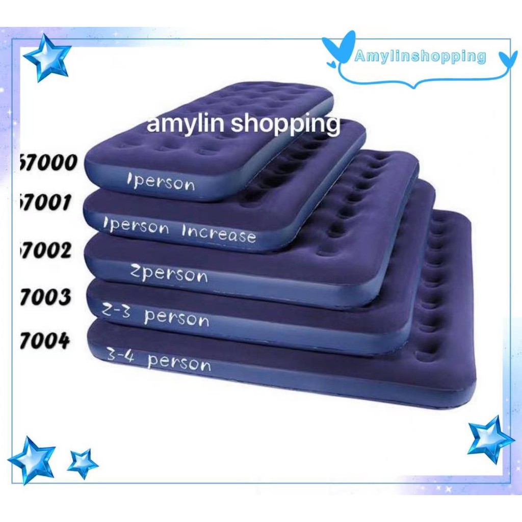 Airbed Flocked Camping Inflatable Mattress Air Bed Shopee Philippines