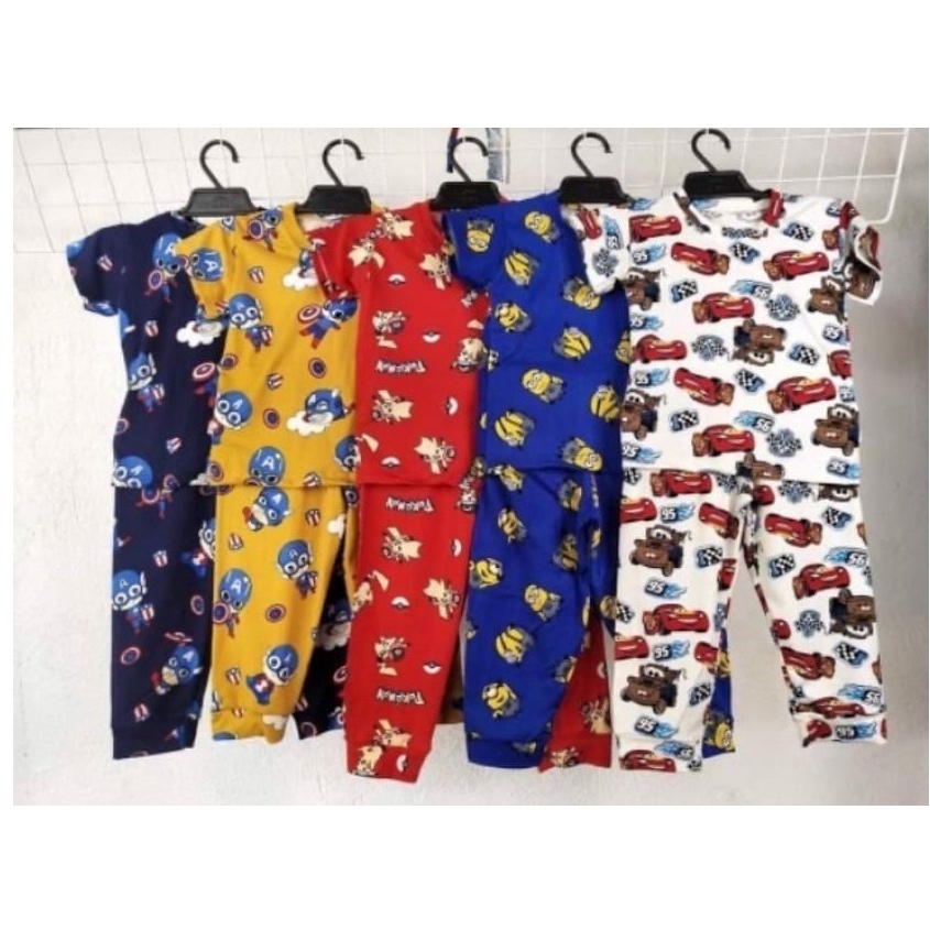 Terno Tshirt-Pajama for BOY Kids Infant to 10 y/o Pambata Sleepwear ...