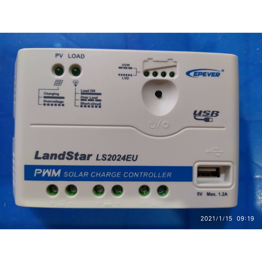 EPEVER LS2024EU 20A 12V 24V EPEVER PWM LandStar Solar Charge Controller Regulators With 5V USB ...