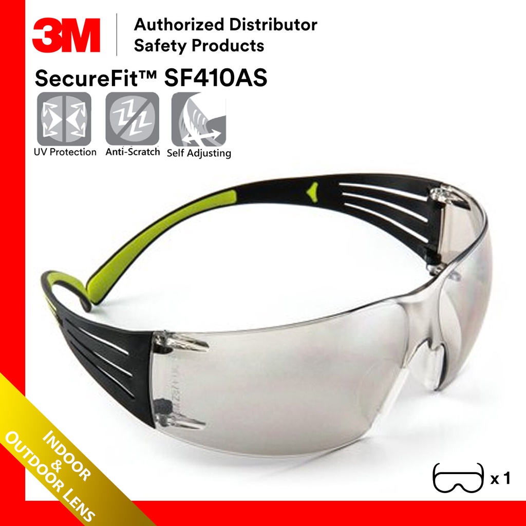 3M SF410AS SecureFit Lightest Safety Eyewear / Safety Glasses Anti ...