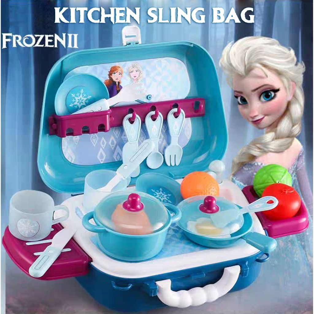 2in1 Sling Bag FROZEN Play Pretend Play Set Make up Play Set Kitchen ...
