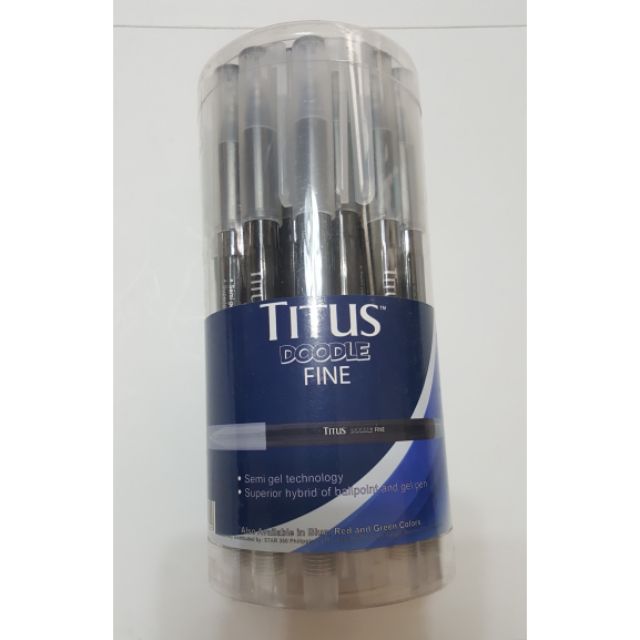 TITUS DOODLE FINE - SET OF 25 - SEMI GEL PEN | Shopee Philippines