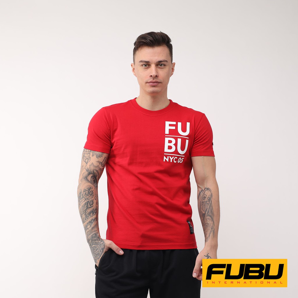 Fubu Round Neck Muscle Fit FBT01B-2810 (Red) | Shopee Philippines