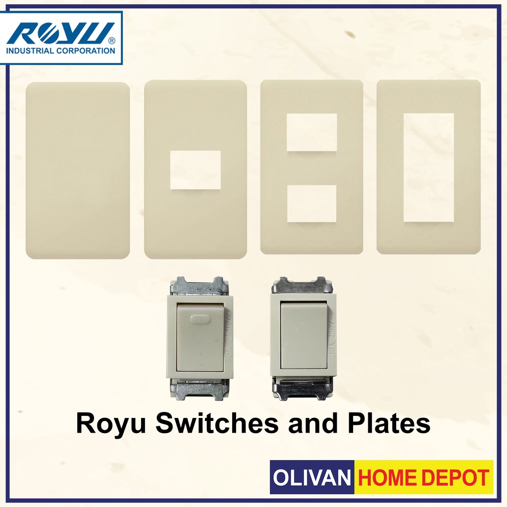 ROYU Classic Series 1 and 3 Way Switch and Blank and 1, 2, 3 Gang ...