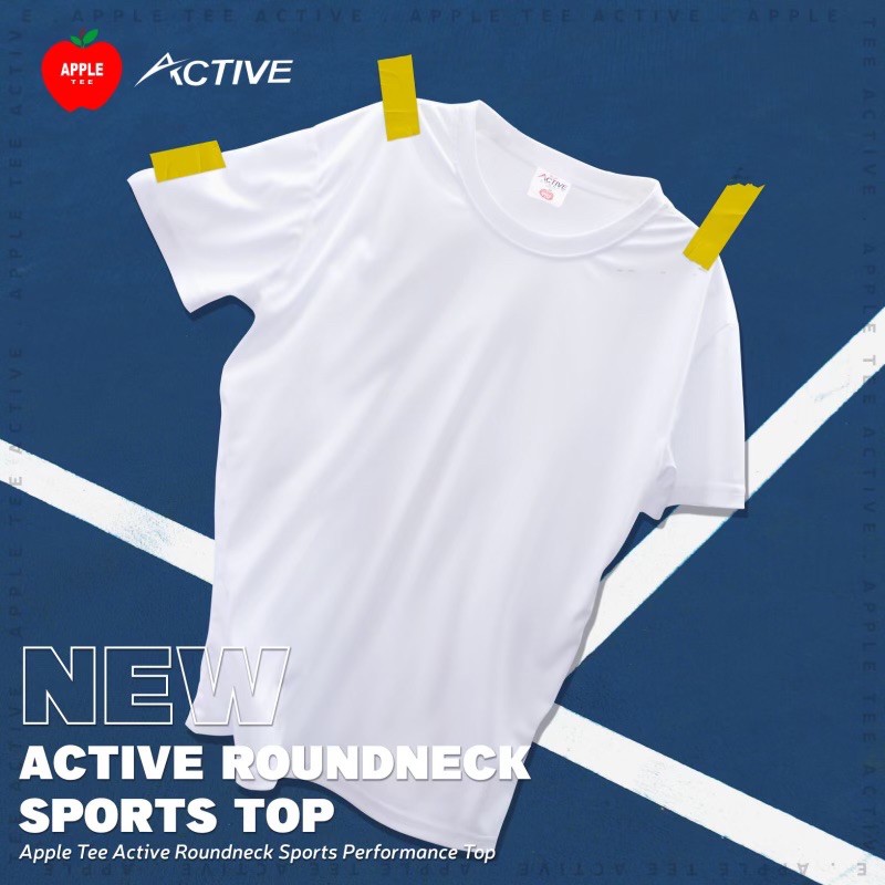 Apple Tee Drifit Active Sport double sided cloth fabric tshirt round ...