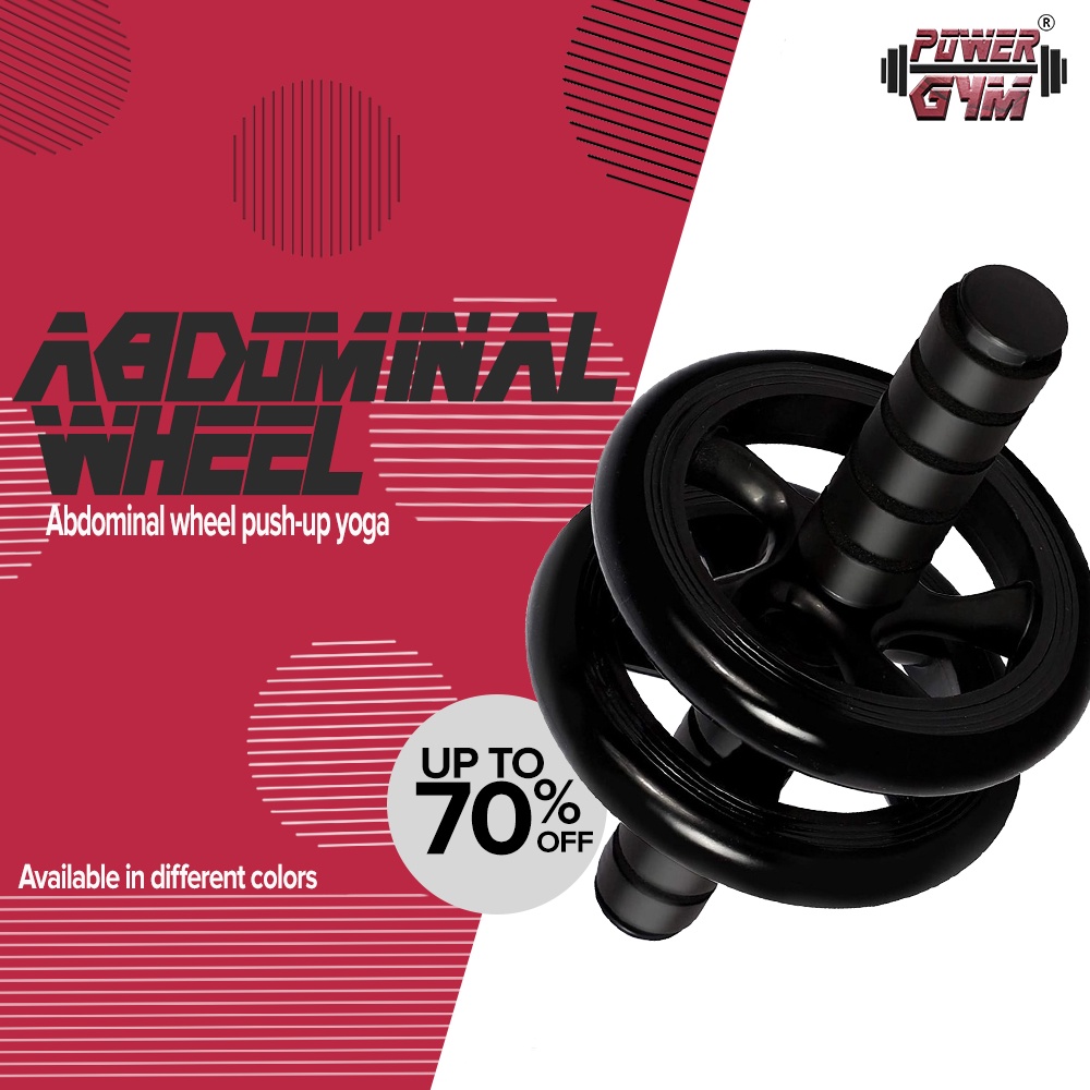 POWERGYM Abdominal Wheel Push-Up Yoga Exercises Fitness | Shopee ...