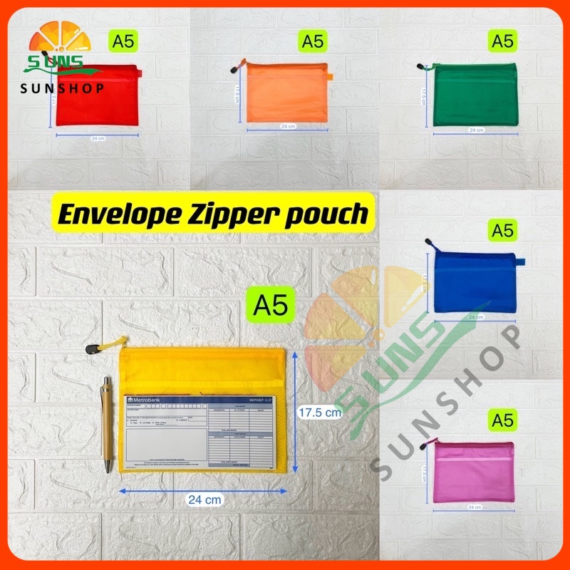 1Pc Waterproof Envelope(A6 A5 B5 A4 B4) grind arenaceous ZipperBag ...
