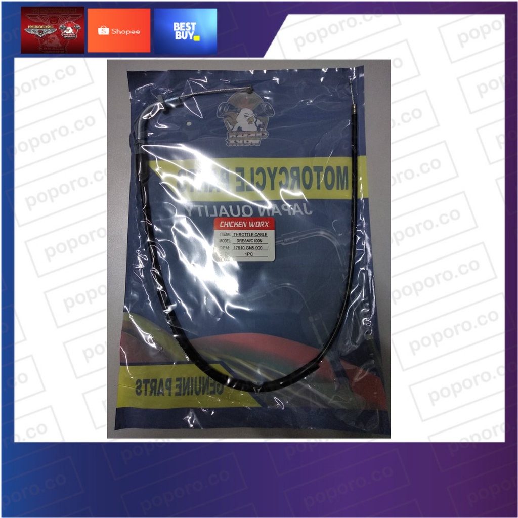 THROTTLE CABLE DREAM C100N WAVE ALPHA WAVE100(CHICKENWORX) | Shopee ...