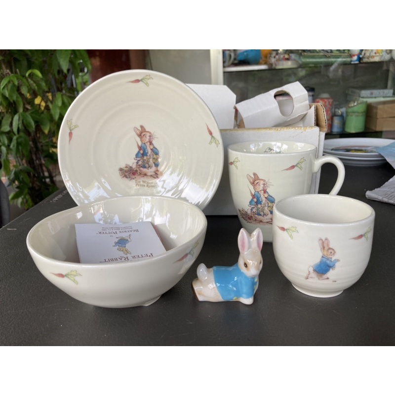 Japan surplus The World of Peter Rabbit ceramic set of plate, bowl, cup ...