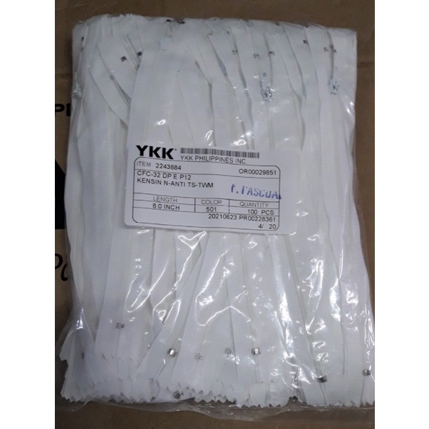 8" YKK nylon zipper skirt slacks sold per 50 pcs 100 pcs zippers | Shopee Philippines