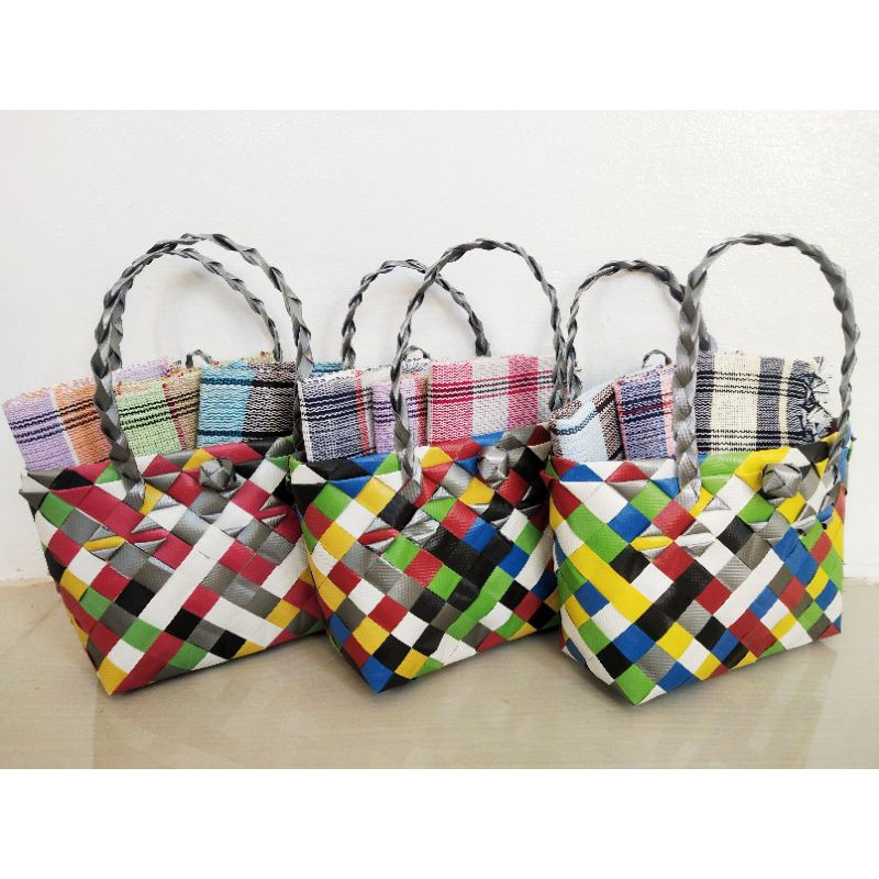 Set of 3 inabel handtowel in different designs and colors with mini ...