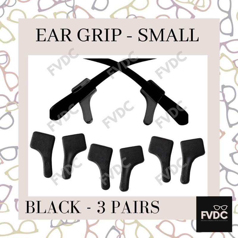 FVDC ANTI-SLIP EAR GRIP, COMFORT Silicone Ear Hook, Eye glass Temple ...