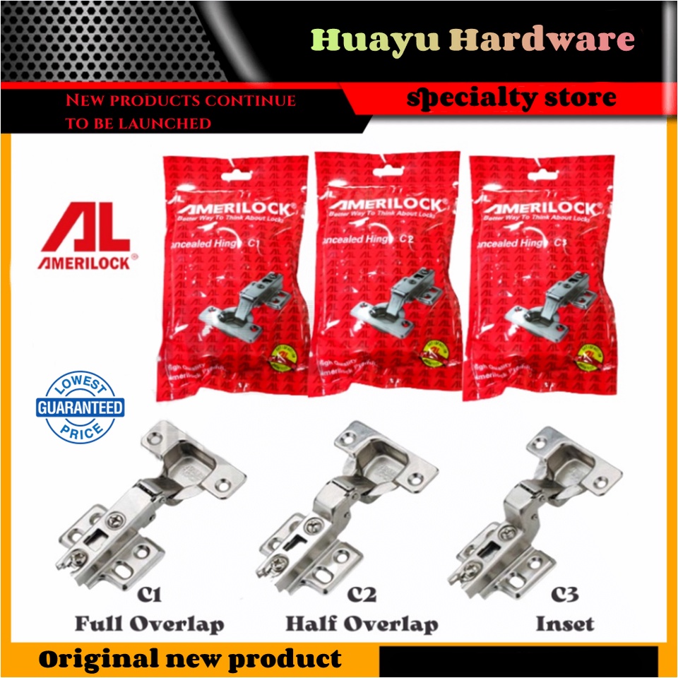 Closed Hidden Hinges for Cabinet DIY (1PAIR) C1.C2.C3, | Shopee Philippines