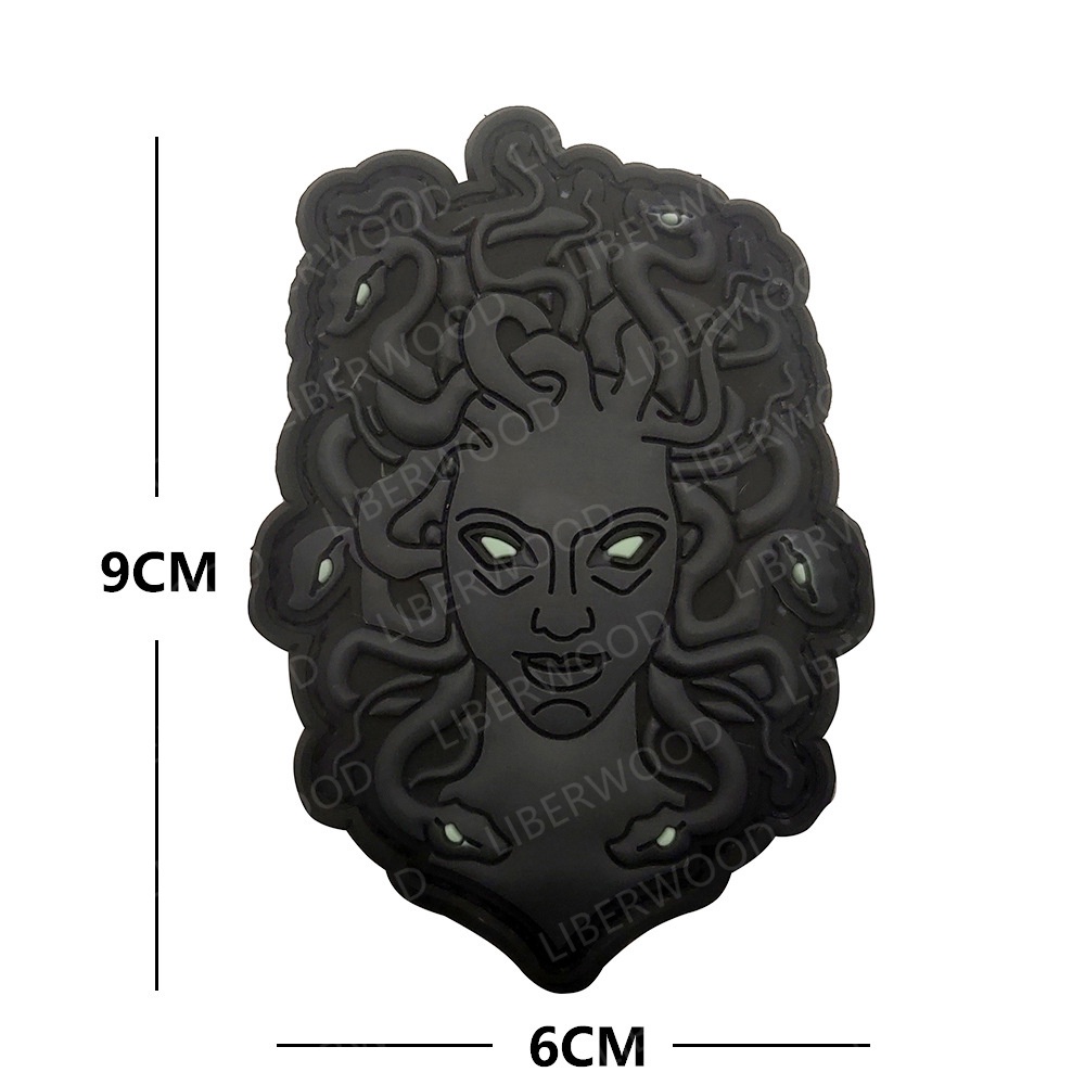 Ancient Greek Mythology God Medusa Anubis Bafuri Shiva Legend Pvc Rubber Patch Armband With 
