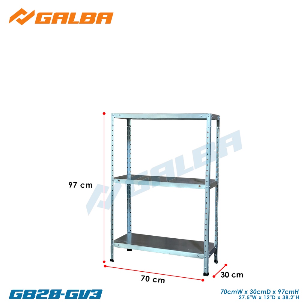 GB28 All-Steel Storage Unit 3-, 4- and 5-Layers Adjustable Metal Rack ...