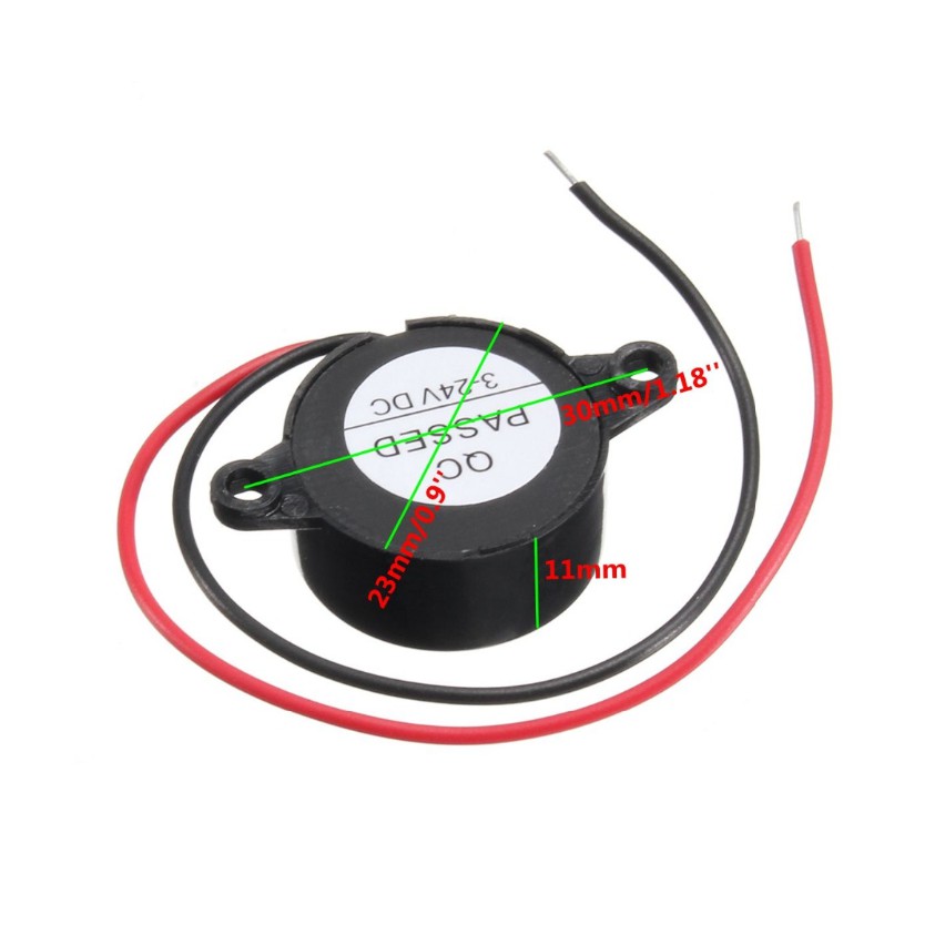 Durable 3-24V Piezo Electronic Buzzer Alarm 95DB Continuous Sound Beeper For Arduino Car Van ...