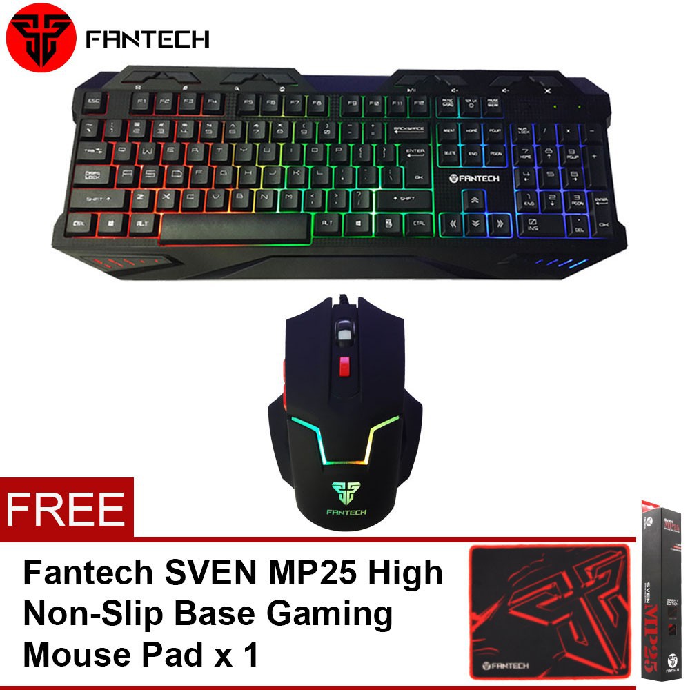 Combo Fantech K10 Backlit Pro Gaming Keyboard + Fantech Uther V4 Gaming ...