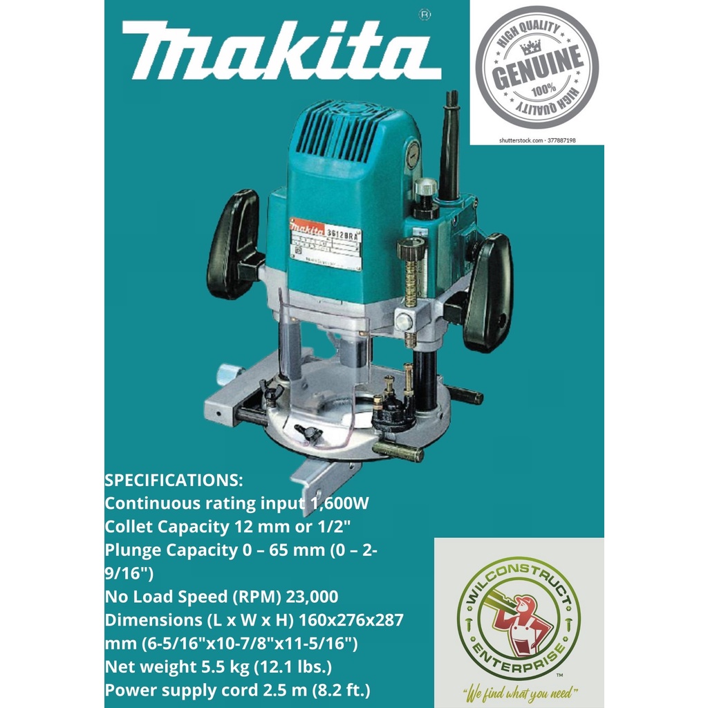 MAKITA Plunge Router 1/2" (3612BR) | Shopee Philippines